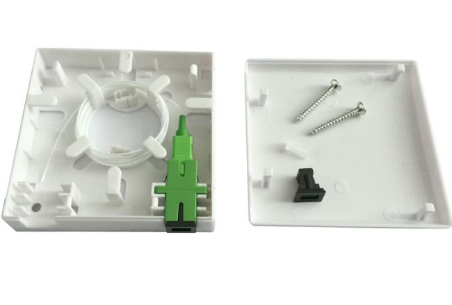 Side view of 2 Port Fiber Optic Termination Box