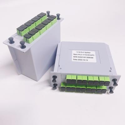 China LGX Einsatztyp 1x16 PLC G652D Splitter SCU SCA Adapter Passivfaseroptischer Splitter zu verkaufen
