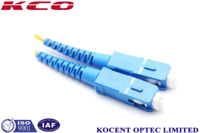 China PVC/LSZH Fiber Optic Cable Patch Cord  SM 9/125 SC/UPC-SC/UPC 2.0mm for sale