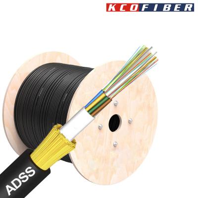China All Dielectric 24fo 48fo 96fo Single Mode Optical Fiber Outdoor Cable ADSS for sale