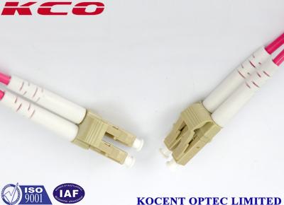 China LC MM 50/125 Duplex-Faser-Pflasterkabel mit 3,0 mm Durchmesser LC OM4 Pflasterkabel zu verkaufen