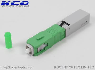 Cina Colore verde a fibra ottica montabile sul posto del connettore 0.3dB 3D SC/APC SC/APC delle Telecomunicazioni in vendita