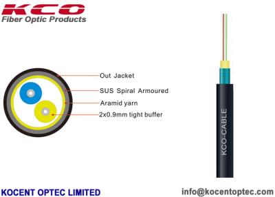 China 2 Fiber 4 Core TPU LSZH Armored Field Fiber Optic Cable FTTA 4.8mm TPU NFRP for sale