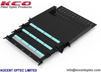 China Slide Type 1U 144fibers MPO Patch Panel Rack Mount Terminal Box 19'' MTP Patch Panel for sale