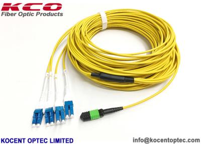 China 40G het Flardkabel MPO van de Data Centermtp Boomstam - LC Duplexuniboot 8 12 de Dekking van 24 Kernpvc LSZH Te koop