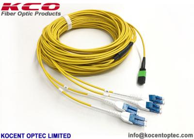 China 40G het Flardkabel MPO van de Data Centermtp Boomstam - LC Duplexuniboot 8 12 de Dekking van 24 Kernpvc LSZH Te koop