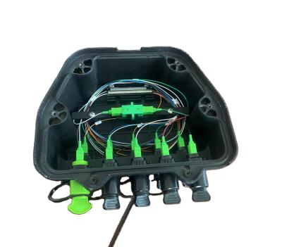 China 10 Cores Pre Connected Fiber Optic FAT CTO Box IP67 Wall Mount Pole Mount for sale