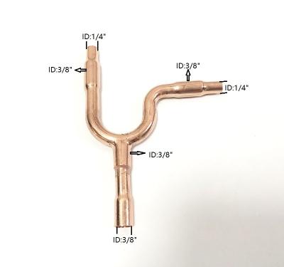 中国 日立モデルE-52SNのための銅VRV VRFの空気状態Yの枝Y接合箇所の枝管 販売のため