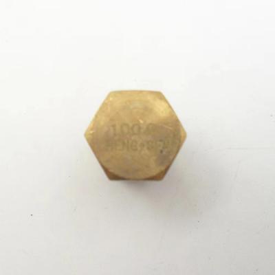 China Adaptador de tubo de conexión de enchufe Fusible de latón con piezas hexagonales de aleación eutéctica para aire acondicionado de refrigeración en venta