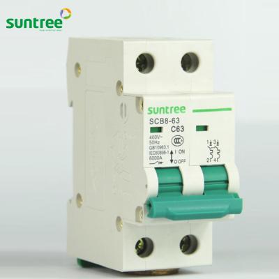 China 3P 230V SCB8-63 6kA Mini Circuit Breaker zu verkaufen