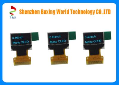 China 0.49 Inch Monochrome Oled Display 64 * 32 Pixel 14pin Blue / White Color for sale
