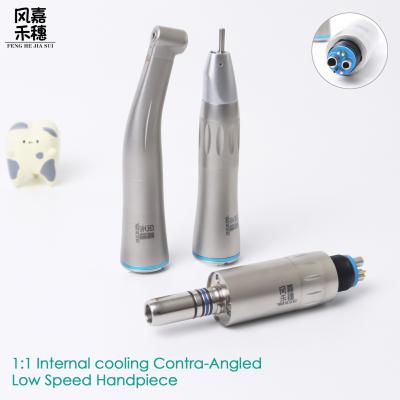 China Dental Low Speed Handpiece 1/1 Internal 3-Pc w/ Fiber & 6-Hole Motor for sale