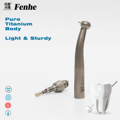 China Ultra Low Working Noise Pure Titanium Dental High Speed Handpiece with 300,000 - 400,000 RPM for Precision Dental Procedures for sale