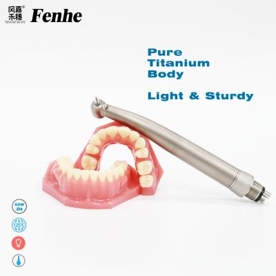 China Ultra Low Working Noise Pure Titanium Dental High Speed Handpiece with Compact 12mm Headsize for Precision Dental Procedures for sale
