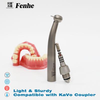 China Dental High Speed Handpiece with 300,000 RPM Compact Head Size and Fiber Optic Light for Precision Procedures for sale