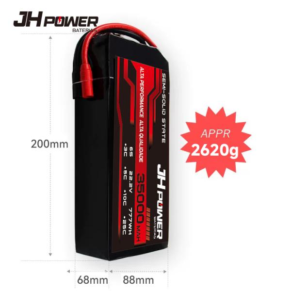 Quality High Capacity Semi Solid State Battery 6S 22.8V 25C Drone Lipo Battery for sale
