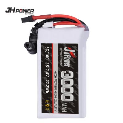 China 2S1P 3000mAh RC Battery Customized 5C Lipo Battery With XT60 / XT90 Connectors for sale