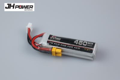 China 7.4V 75C Airsoft Lipo Battery Customized 2S 450mAh Lipo Battery for sale
