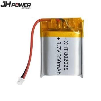 China 350mAh 3.7V Lithium Polymer Battery with JST PH Connector for Smart Watch and Consumer Electronics for sale