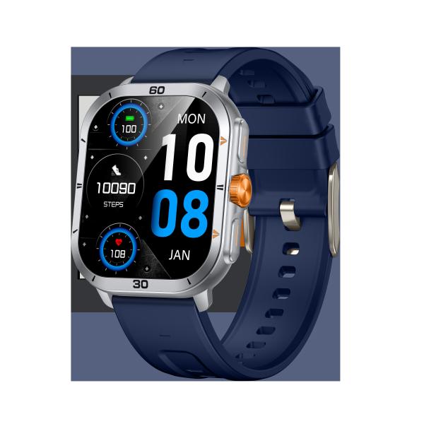KW285 Square Shape Smart Watch Make and Receive Calls with Bluetooth Functionality and Dynamic Heart Rate Monitoring