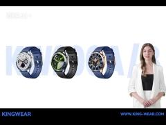 KW350 AMOLED AI Smartwatch met Real-Time Activity & Sleep Trackers AI V&A 5ATM Waterdicht
