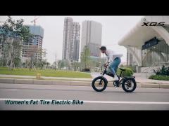Downhill Mountain Womens Fat Tire Electric Bike 48v 14ah 750w Foldable