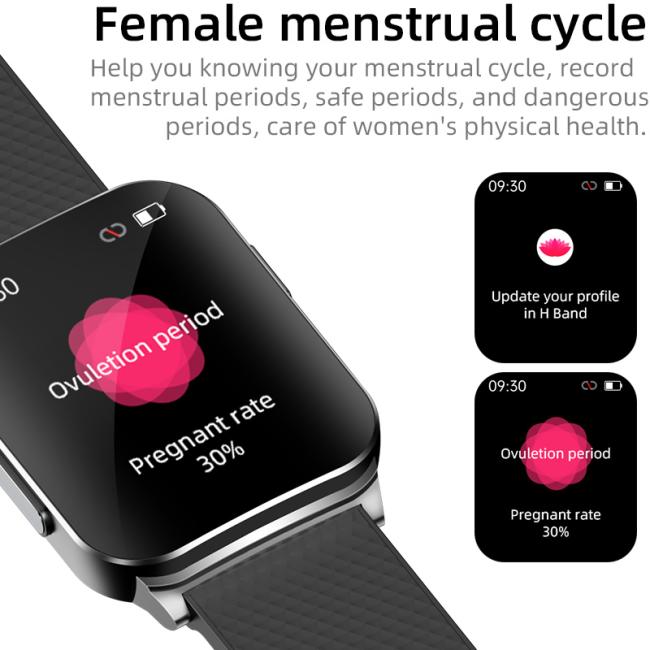 1.83 Inch Full Touch Screen EP03 ECG Smart Watch With Blood Pressure Monitoring