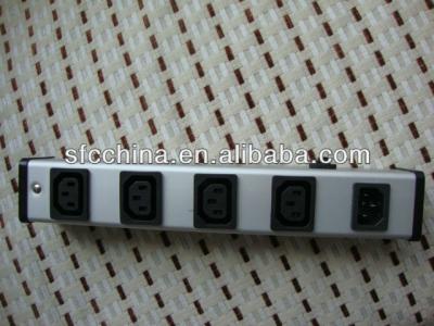 China IEC Power Strips 10 Outlet 19 Inch Rack Mount Surge Protected 250V 10A for sale