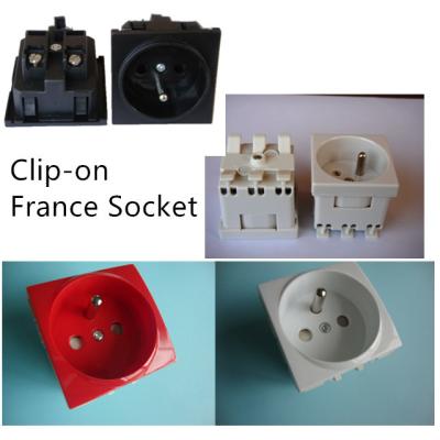China France Power Socket Single Plastic Outlet Bayonet Socket 16A 250V for sale