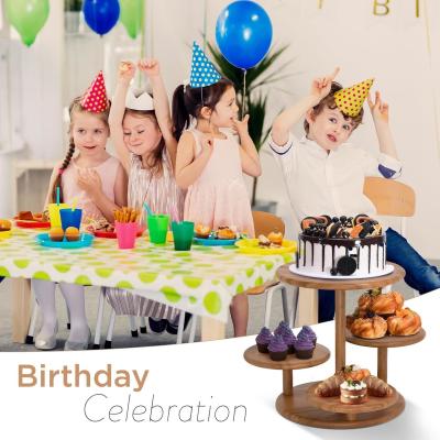 Cina 4 livelli di torte in legno Torre Stand contiene 50 cupcake per la festa di nozze compleanno dolce in vendita