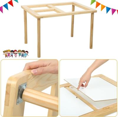 China Wooden Sensory Table with 3 Bins for Toddlers Stand Classification Non-folding Rack for sale