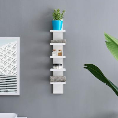 Cina 5 Livello 5.1 X 6 X 30 Ripiano a colonna verticale bianco Ripostiglio galleggiante Arredamento generale Arredamento domestico in vendita