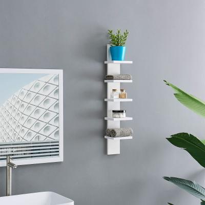 Cina 5 Livello 5.1 X 6 X 30 Ripiano a colonna verticale bianco Ripostiglio galleggiante Arredamento generale Arredamento domestico in vendita