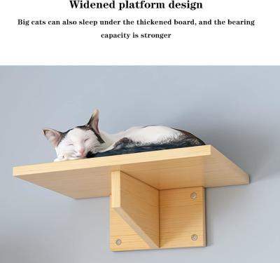 中国 カスタムサイズ 壁にマウントされた猫ベッド リビングルームで登るための木製の猫の板棚 販売のため