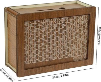 Cina Un porcellino di legno con un contatore Un modo divertente e funzionale per raggiungere i tuoi obiettivi di risparmio in vendita