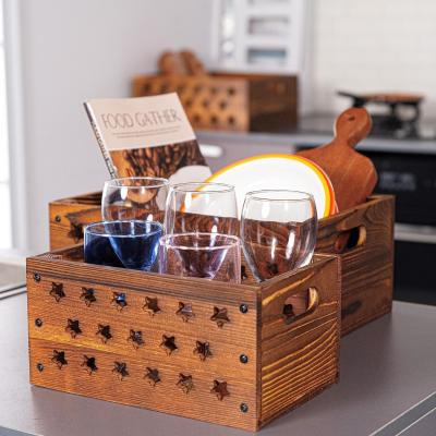 China Wooden Crate for Book Storage Customized Logo Acceptable Decorative Nesting Wooden Crates for sale