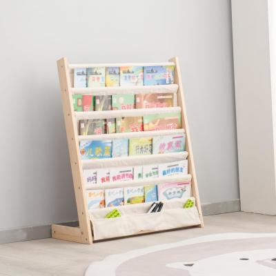 Cina 6 Livello di libri per bambini per la stanza da letto Mensola di prodotti in legno Mensola di archiviazione di libri Display in vendita