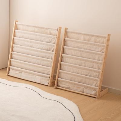 Cina 6 Livello di libri per bambini per la stanza da letto Mensola di prodotti in legno Mensola di archiviazione di libri Display in vendita