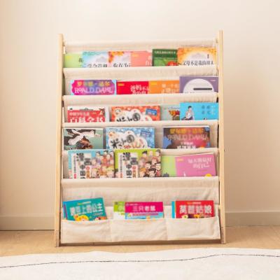 Cina 6 Livello di libri per bambini per la stanza da letto Mensola di prodotti in legno Mensola di archiviazione di libri Display in vendita