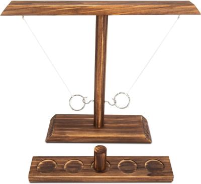 Cina Gioco di lancio di anelli di legno massello con gancio popolare personalizzato per l'esperienza di apprendimento del bar in vendita