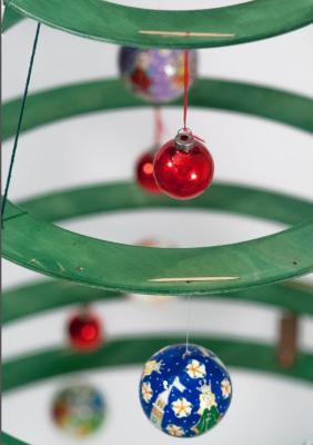 China Create a Festive Atmosphere with Our Wooden Alberello Christmas Tree Customized Logo for sale