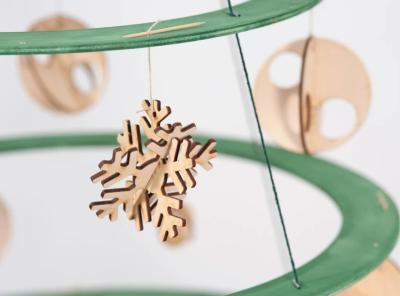 China Create a Festive Atmosphere with Our Wooden Alberello Christmas Tree Customized Logo for sale