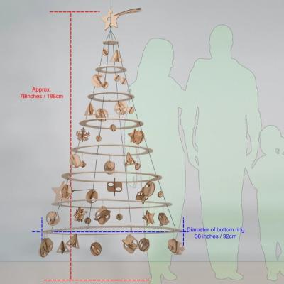 China Create a Festive Atmosphere with Our Wooden Alberello Christmas Tree Customized Logo for sale