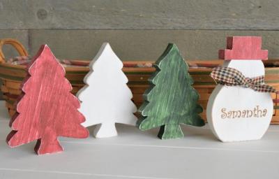 China Customized Logo AS YOUR REQUEST Rustic Wooden Christmas Tree Table Decor Primitive Tree for sale