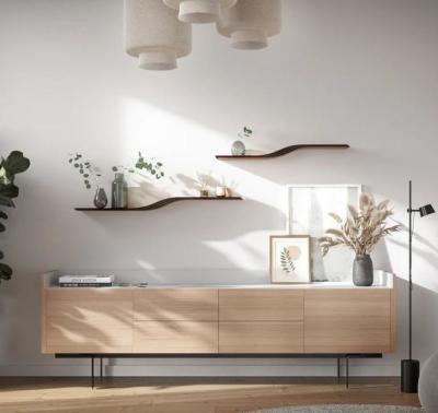 Cina Arredamento per la casa moderna Logo personalizzato Unico Legno fatto a mano libreria a parete galleggiante in vendita