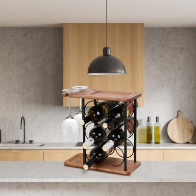 Cina Scatola di vino in legno in rilievo con vassoio realizzato a mano contiene 6 bottiglie e 2 bicchieri in vendita