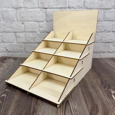 中国 郵便包装 Y 4 層 スタンド 木製 ディスプレイ 棚 オーダーメイド サイズ デザート テーブル ディスプレイ 販売のため
