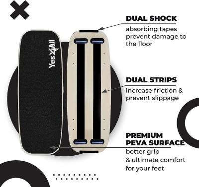 China Customized Logo Sports Balance Board for Improved Core Strength and Balance Control for sale