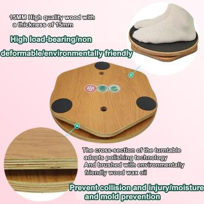 Cina Stile rustico Tavola di bilanciamento in legno da 12 pollici Tavola oscillante anti-slip per la decorazione domestica in vendita