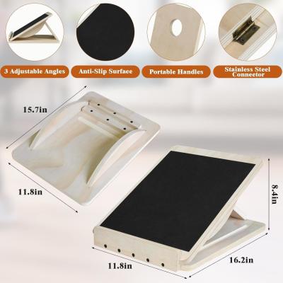 Cina Tabella di bilanciamento in legno per la decorazione domestica e lo stretching fisico portatile del polpaccio in vendita